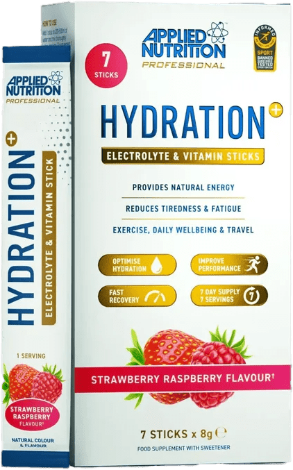 Applied Nutrition Hydration+ Electrolyte & Vitamin Powder Sticks 7x8g ...