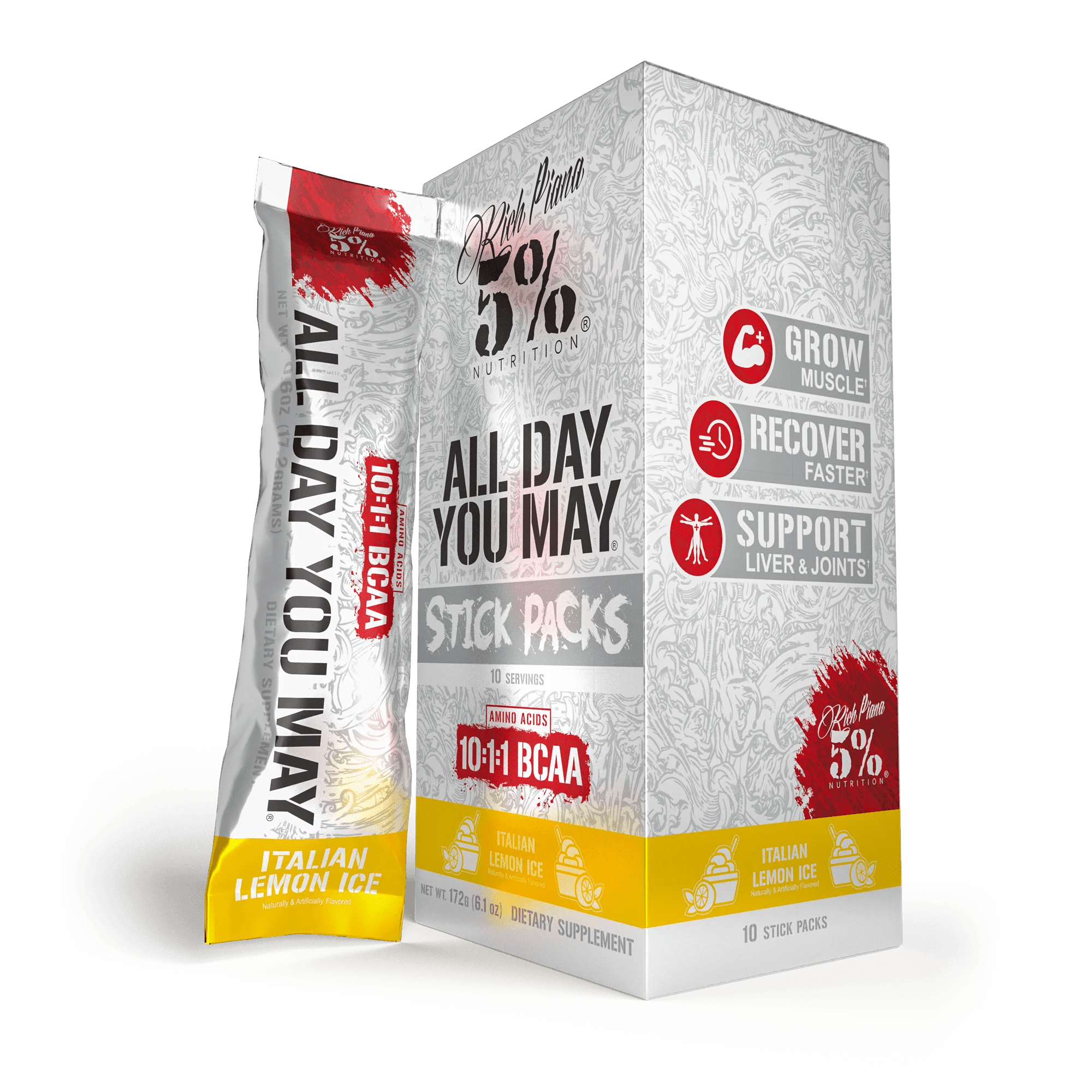 5% Nutrition - AllDayYouMay - Legendary Series Stick Packs – Lift Up ...