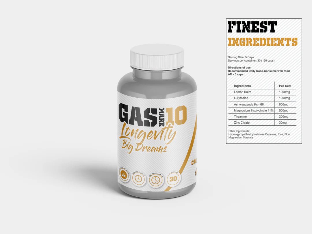 Gas Mark 10 Longevity Big Dreams 150 Caps – Lift Up Supplements Ltd